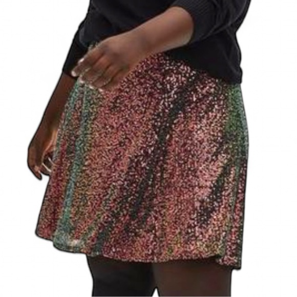 torrid | Skirts | Torrid Multi Colored Sequins Stretchy Skater Skirt ...